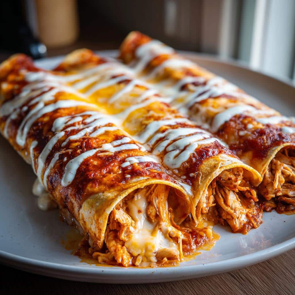 Smoky Chicken Enchiladas with Chipotle Crema in 3 Easy Steps