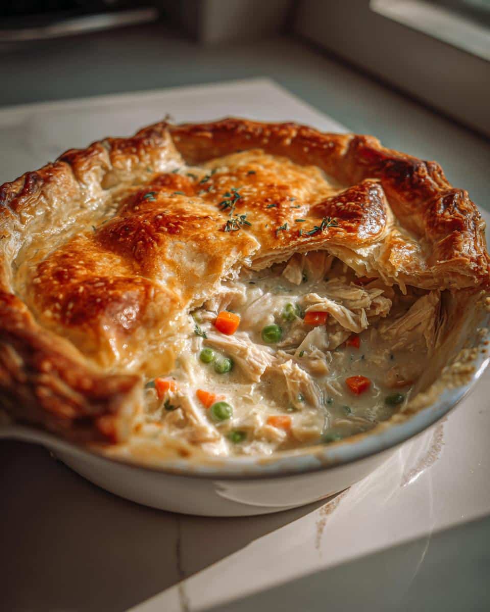 Flaky 30-Minute Puff Pastry Turkey Pot Pie That Wows