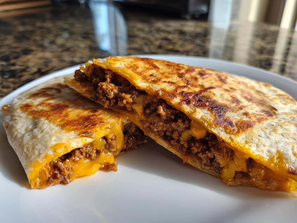 20-Minute Smashburger Quesadillas - Cheesy Bliss