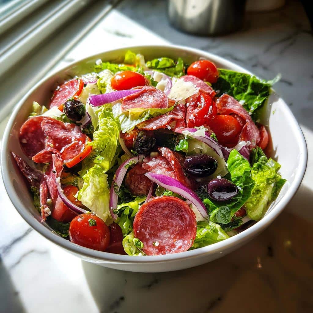 15-Minute Italian Chopped Salad with Salami and Provolone