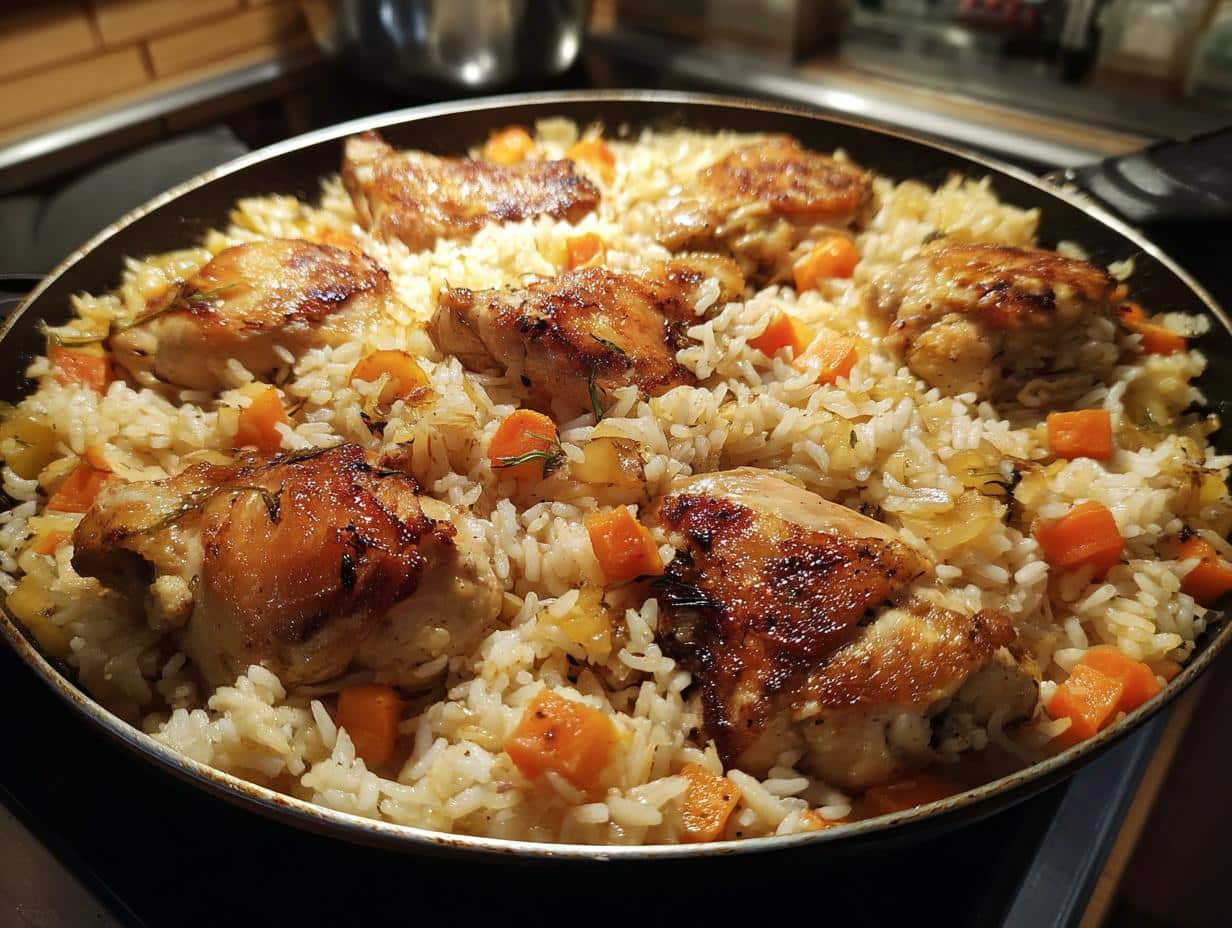 35-Minute One-Pot Chicken and Rice with Vegetables Recipe