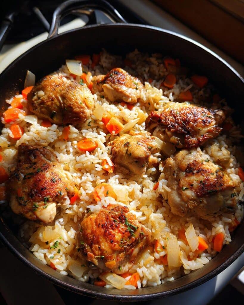 35-Minute One-Pot Chicken and Rice with Vegetables Recipe