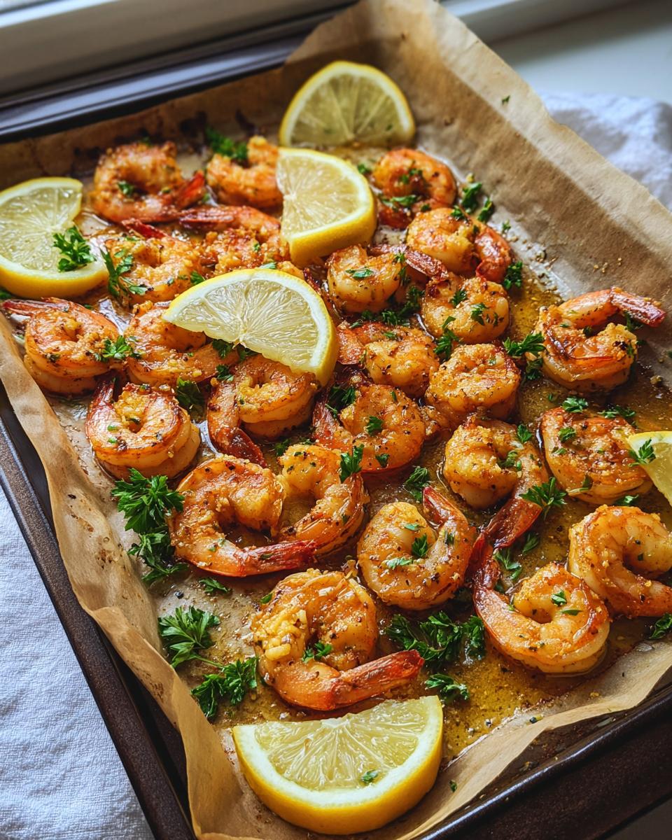 10-Minute Baked Garlic Butter Shrimp Sheet Pan Magic