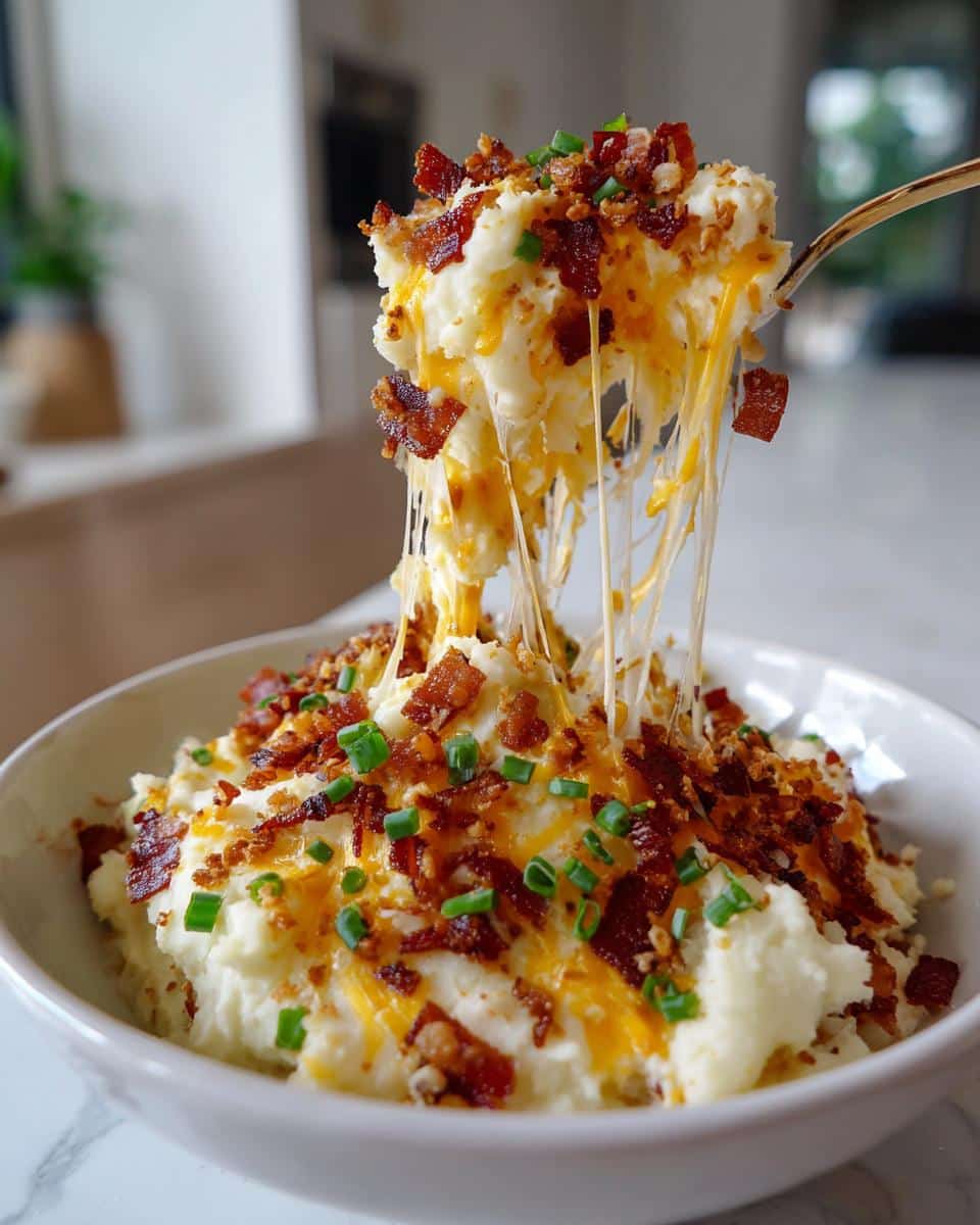 Creamy Cheddar and Bacon Mashed Potatoes in 35 Minutes