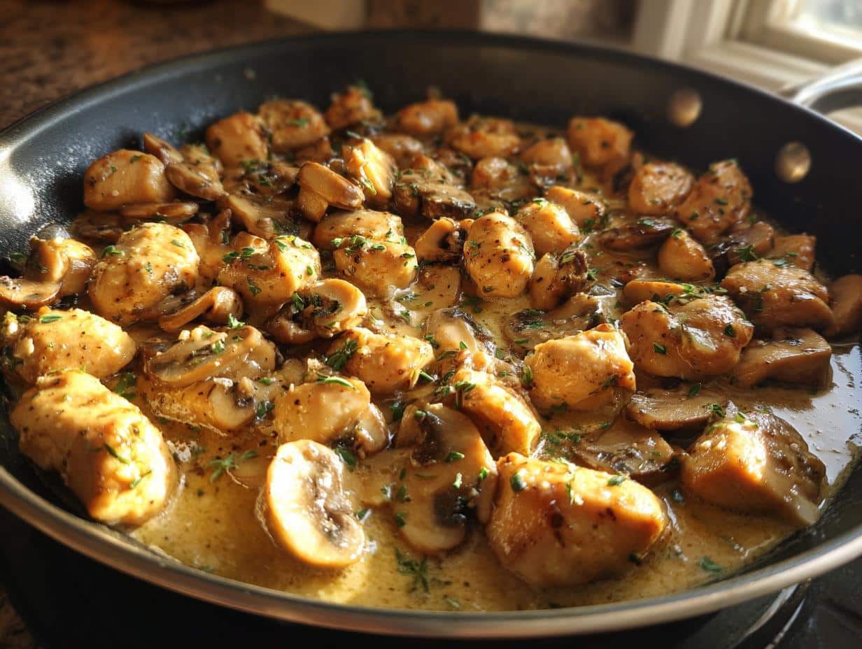 Easy Chicken and Mushroom Skillet Dinner in 30 Minutes