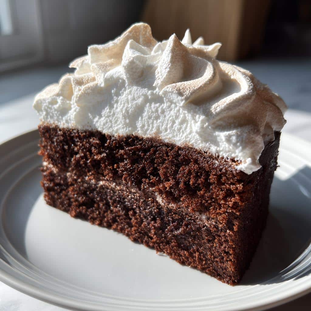 Easy 1-Hour Chocolate Cake with Marshmallow Frosting Magic
