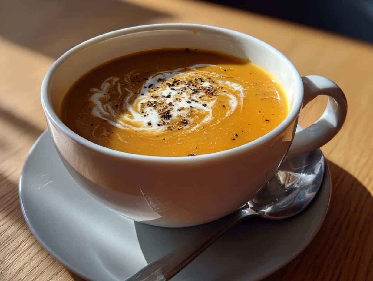 Creamy Butternut Squash Apple Soup in Just 5 Ingredients