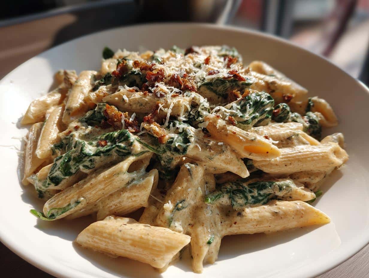 25-Minute Creamy Tuscan Spinach Pasta That Never Fails