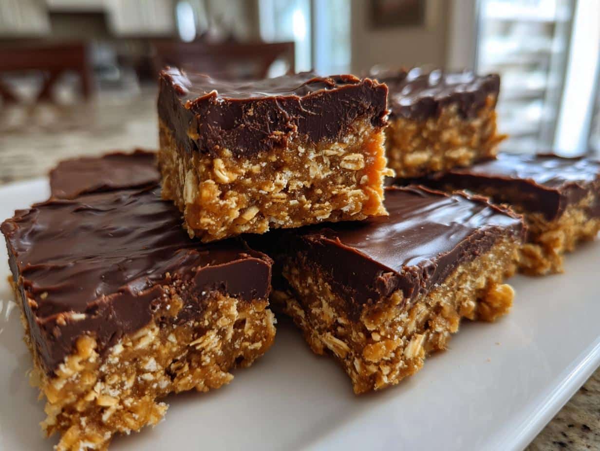 15-Minute No Bake Chocolate Peanut Butter Bars You'll Crave