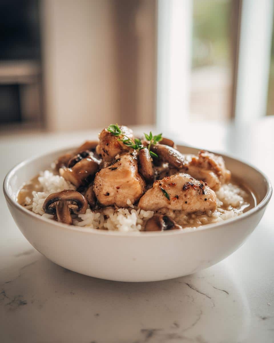 Easy One Pot Chicken and Mushroom Rice in 35 Minutes
