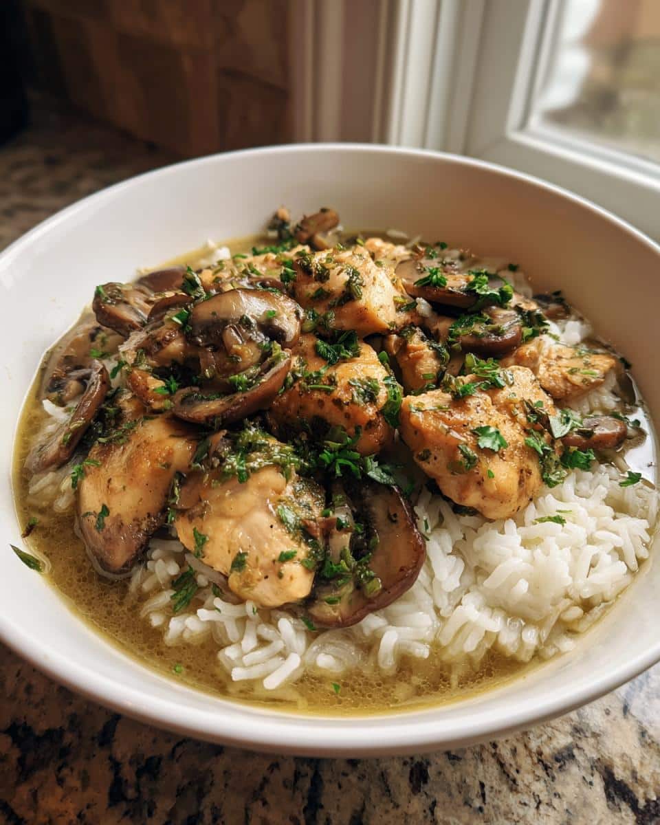 Easy One Pot Chicken and Mushroom Rice in 35 Minutes