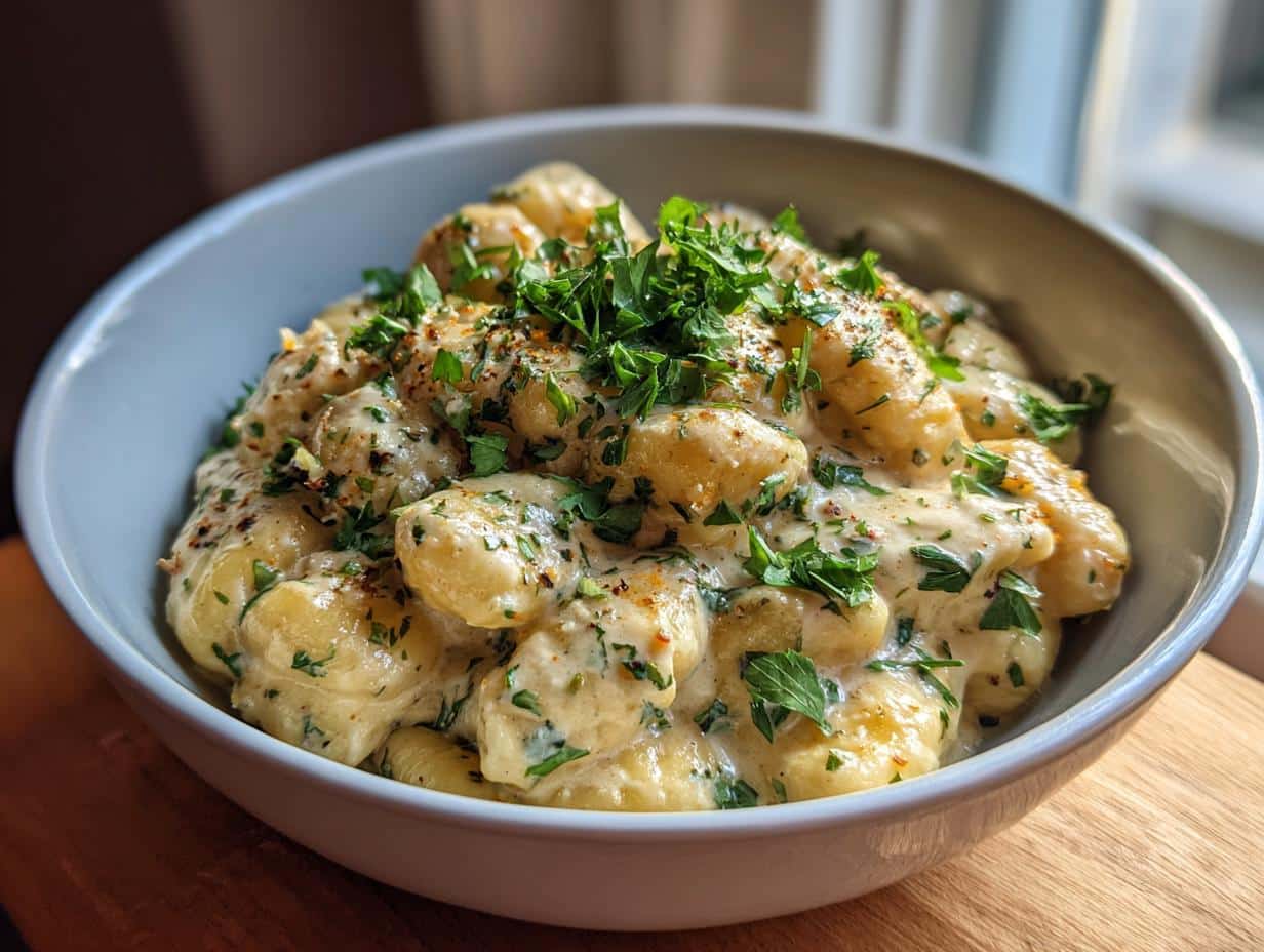 One Pot Creamy Garlic Parmesan Gnocchi in Just 20 Minutes