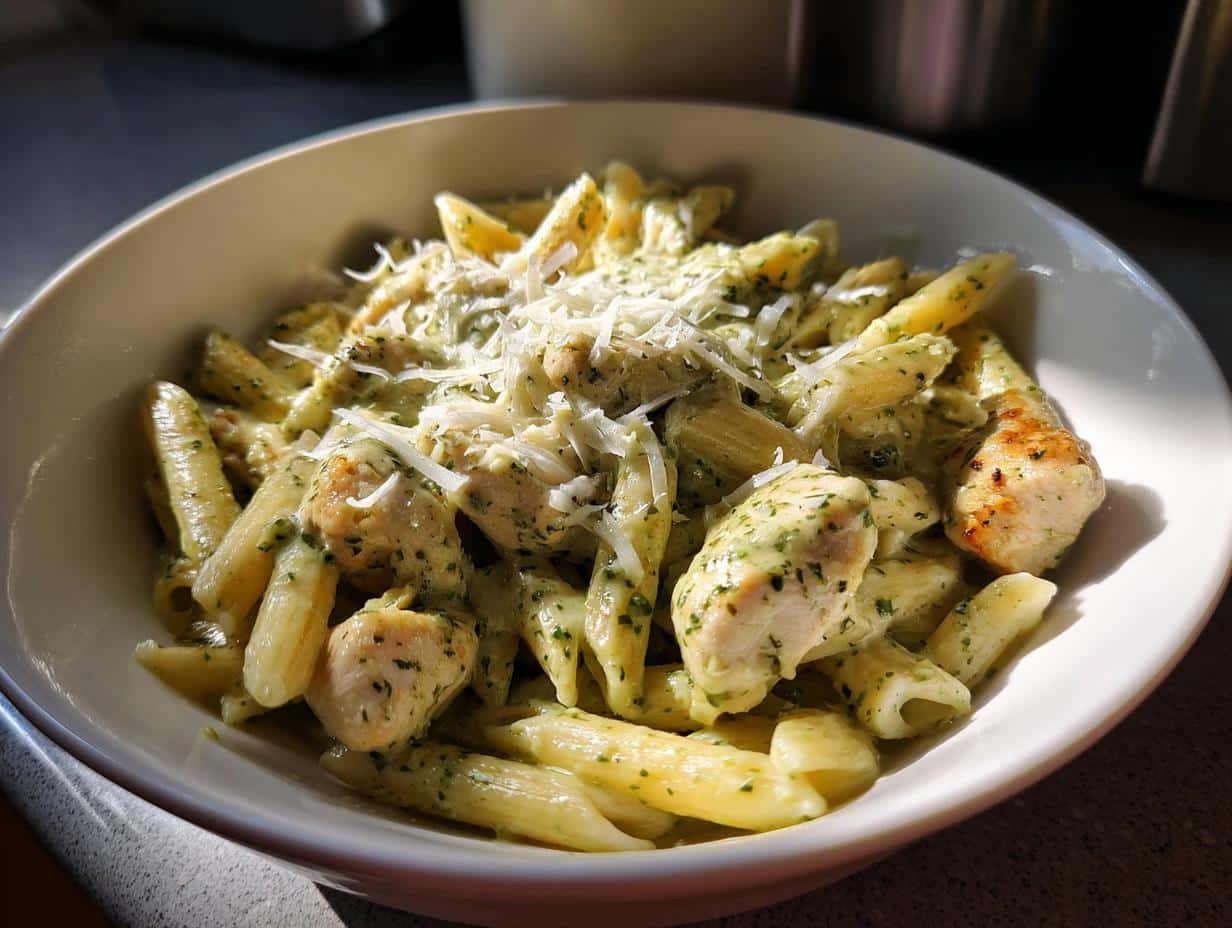 30-Minute One Pot Creamy Pesto Chicken Pasta Perfection