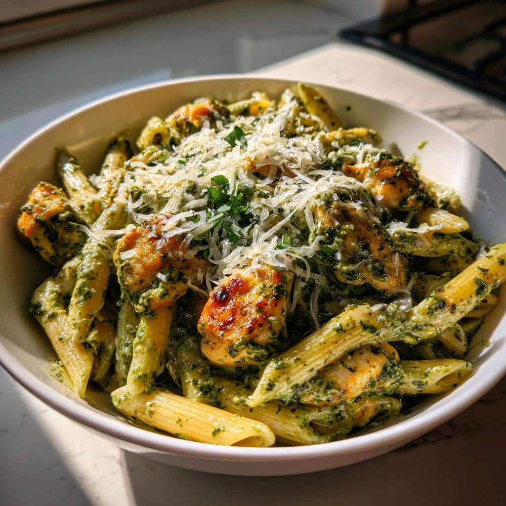 30-Minute One Pot Creamy Pesto Chicken Pasta Perfection