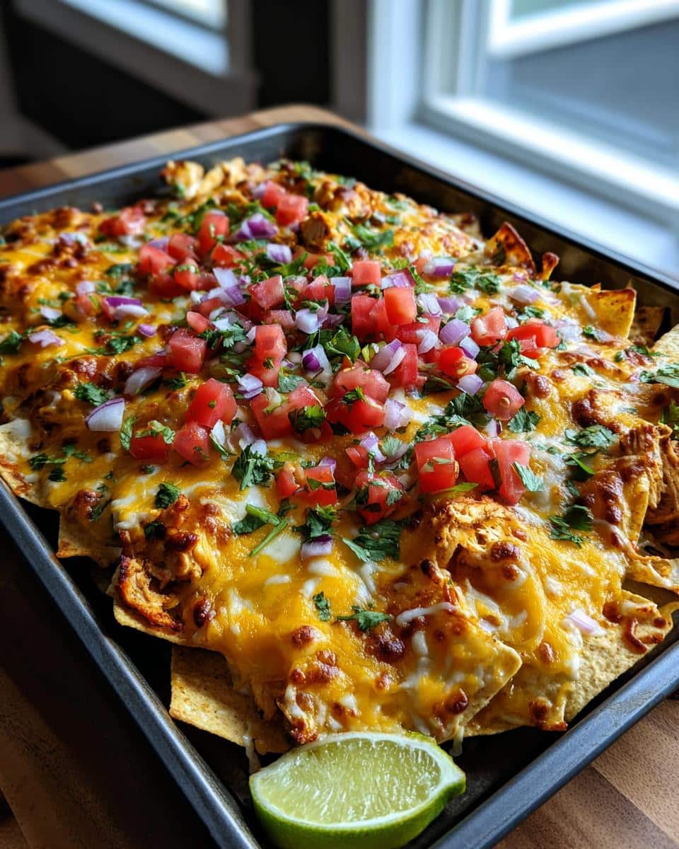 35-Minute Oven Baked Fajita Chicken Nachos That Wow