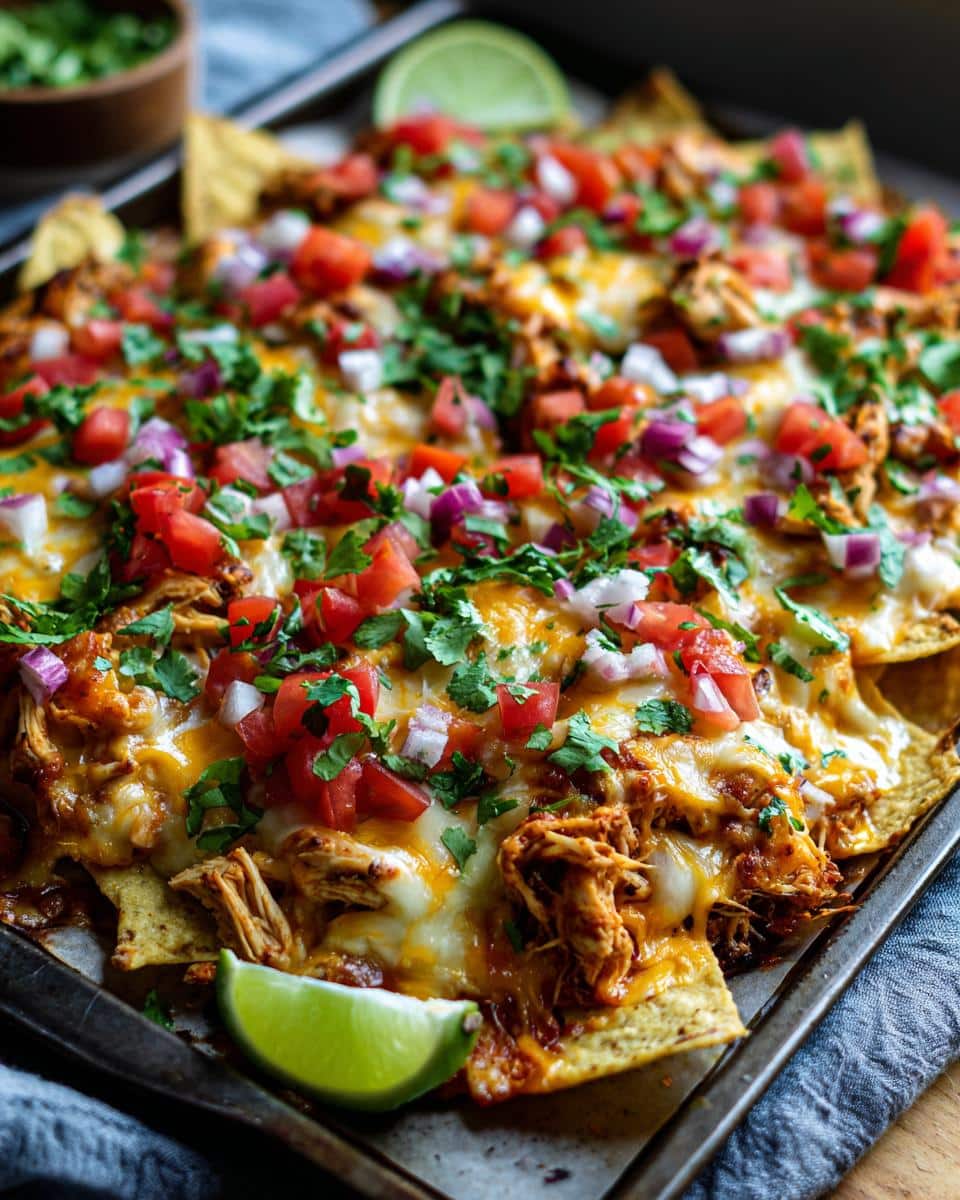 35-Minute Oven Baked Fajita Chicken Nachos That Wow