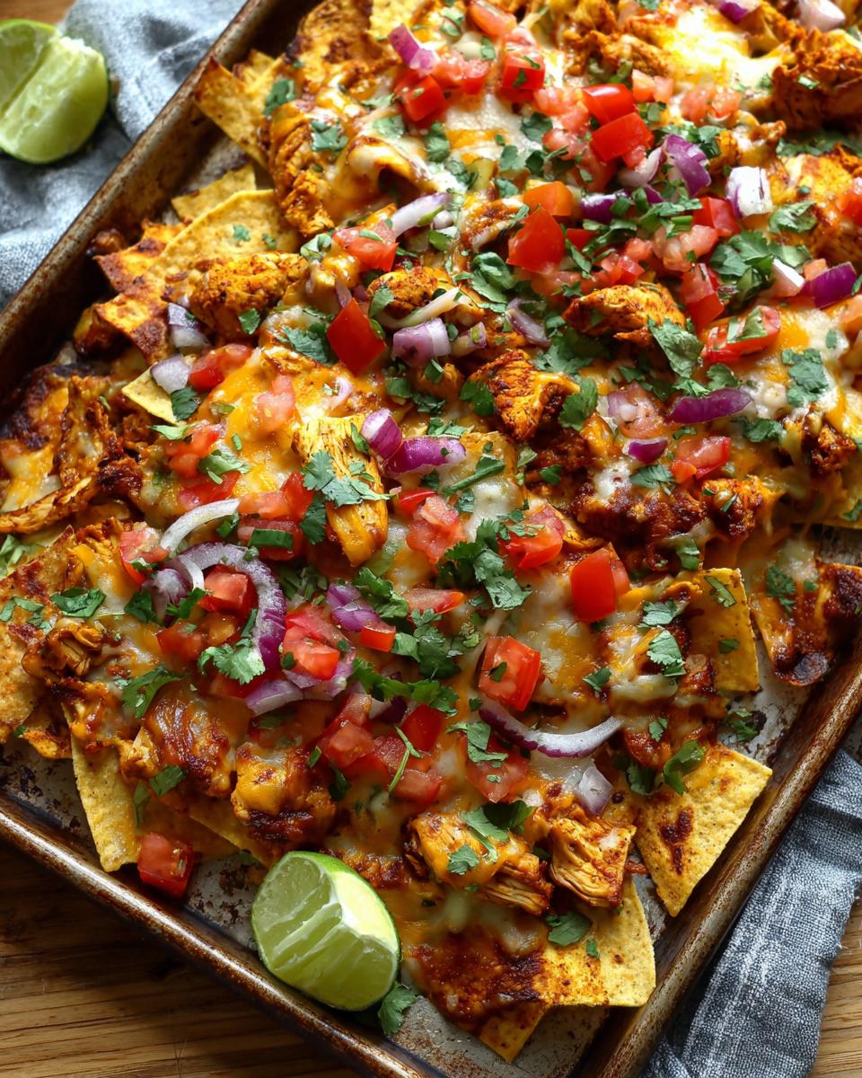 35-Minute Oven Baked Fajita Chicken Nachos That Wow