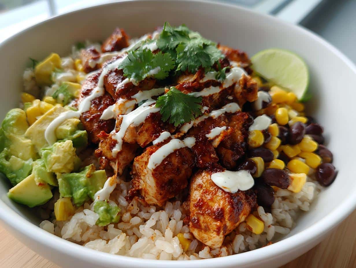 Easy Skillet Chicken Burrito Bowls Ready in 30 Minutes
