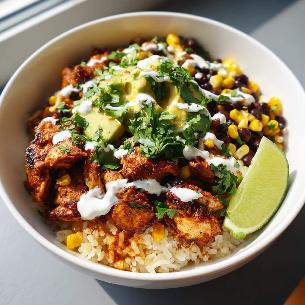 Easy Skillet Chicken Burrito Bowls Ready in 30 Minutes