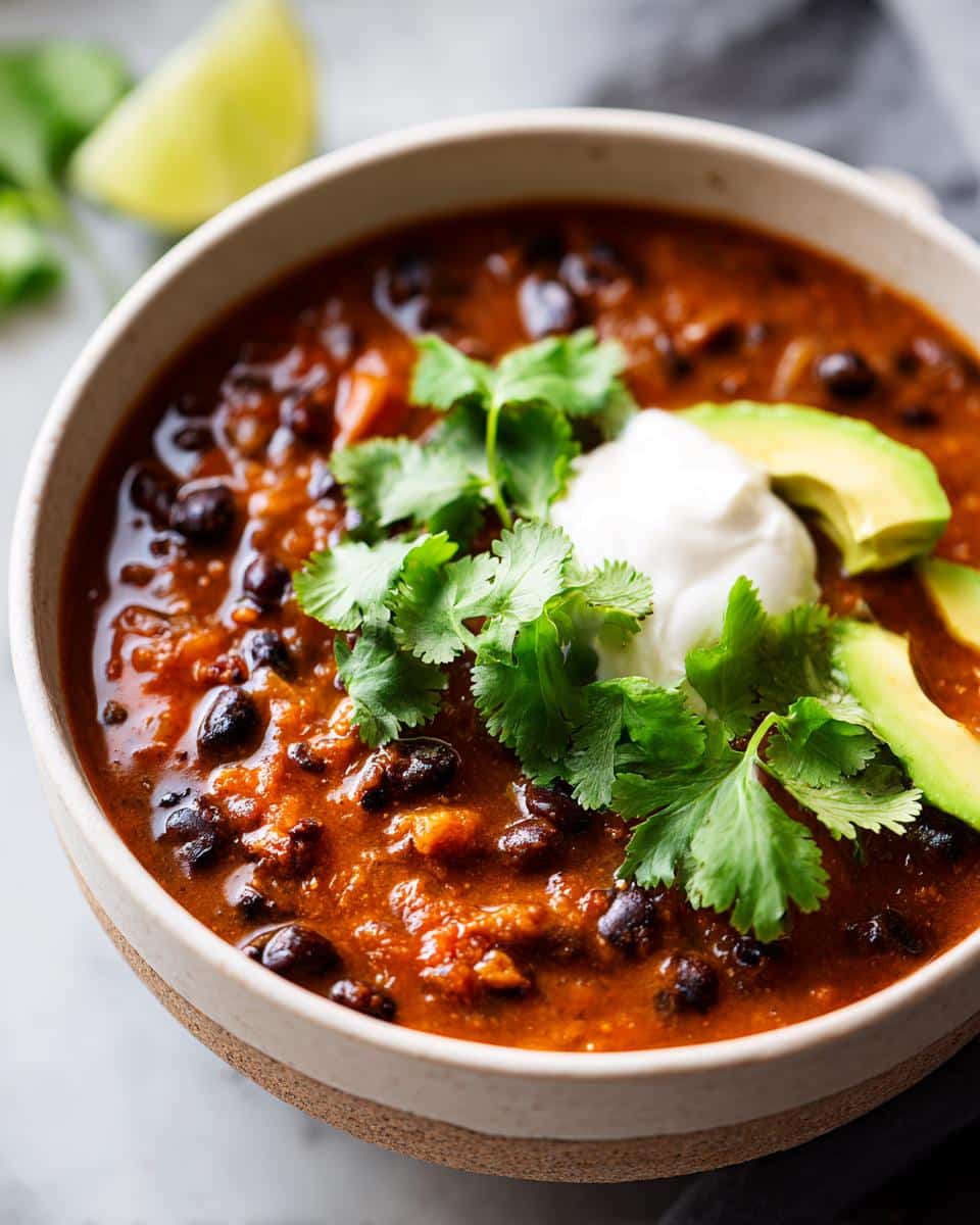 30-Minute Spicy Black Bean Soup with Lime - Bold & Easy