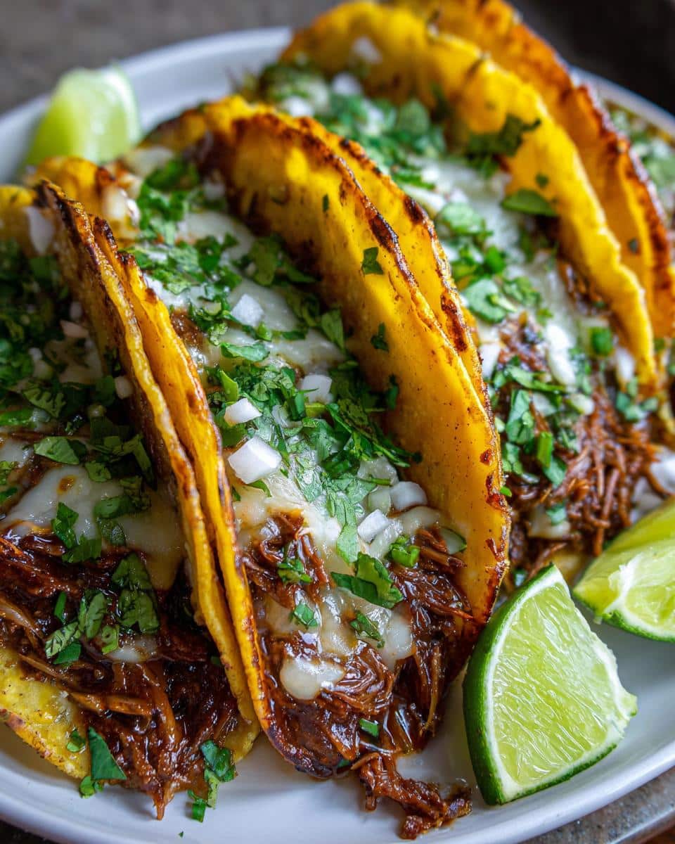 3-Ingredient Melt-in-Your-Mouth Crockpot Birria Tacos Recipe